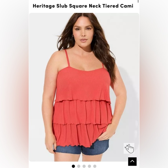 torrid | Tops | Torrid Red Tiered Cami Top | Poshmark